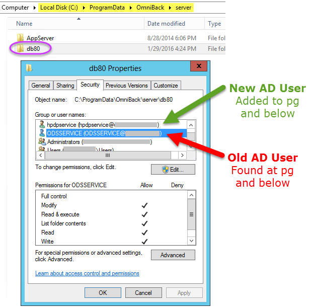 Data Protector 8.0 Windows - change user account for DP services