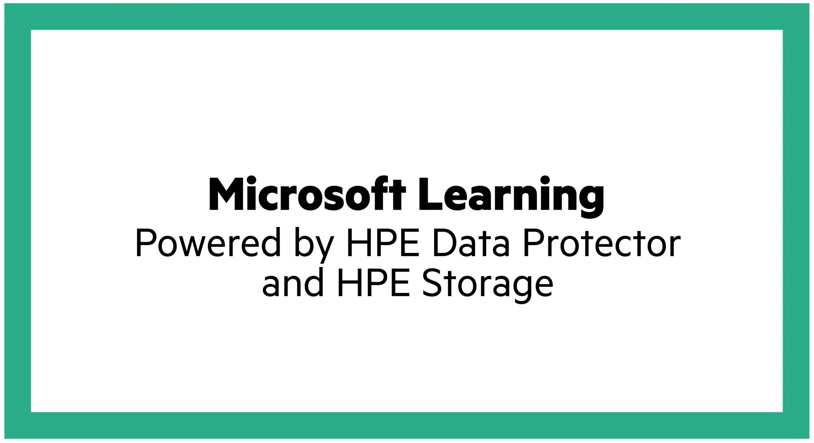 Reference Story: Microsoft Learning - Powered by HPE Data Protector and HPE Storage
